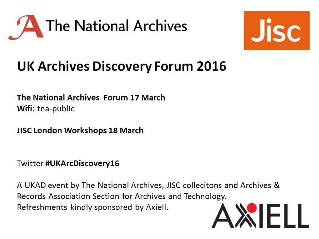 UKAD Forum 2016: Introducing the British Library’s collection metadata ...